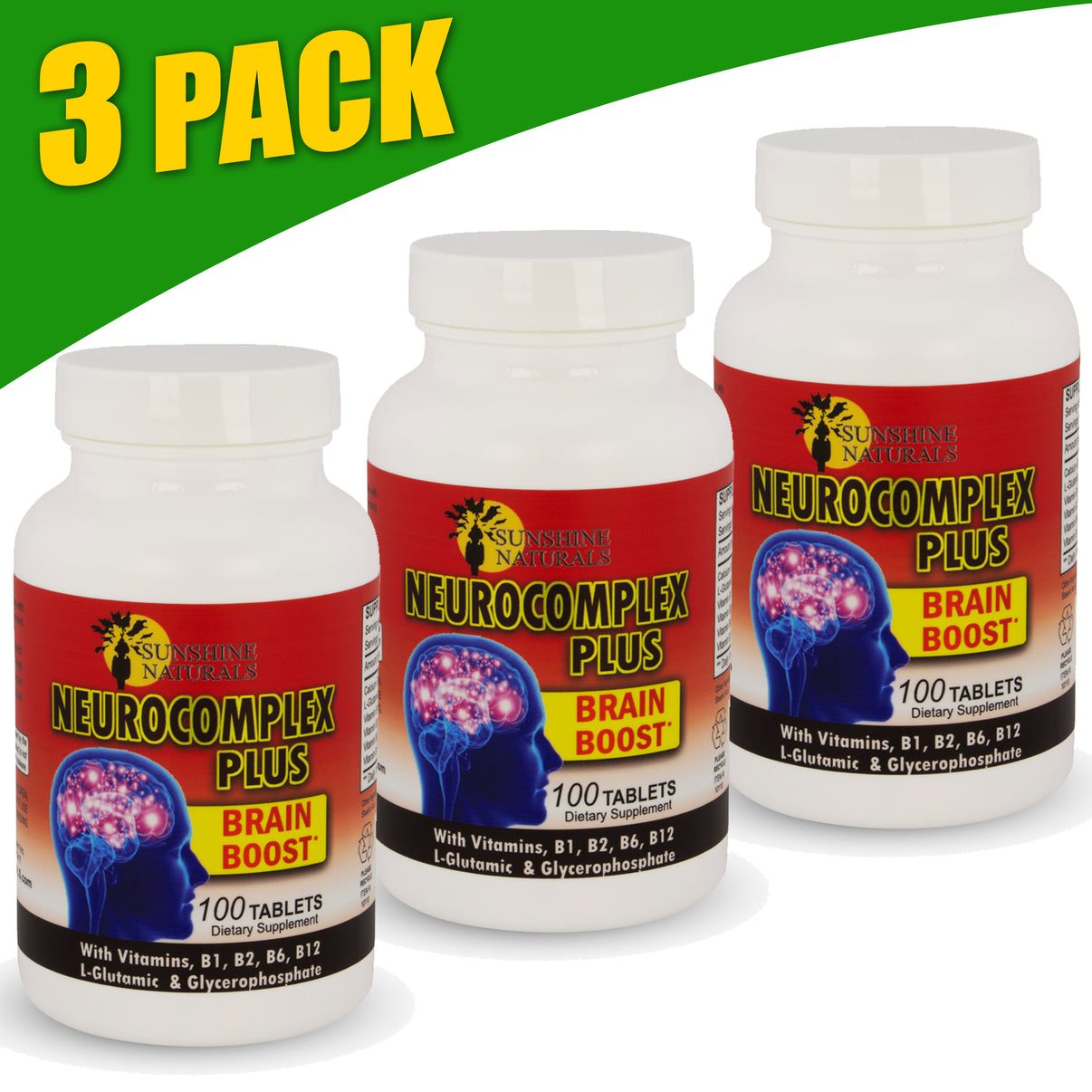 Neuro - complex PLUS - 100 Tablets - Sunshine Naturals