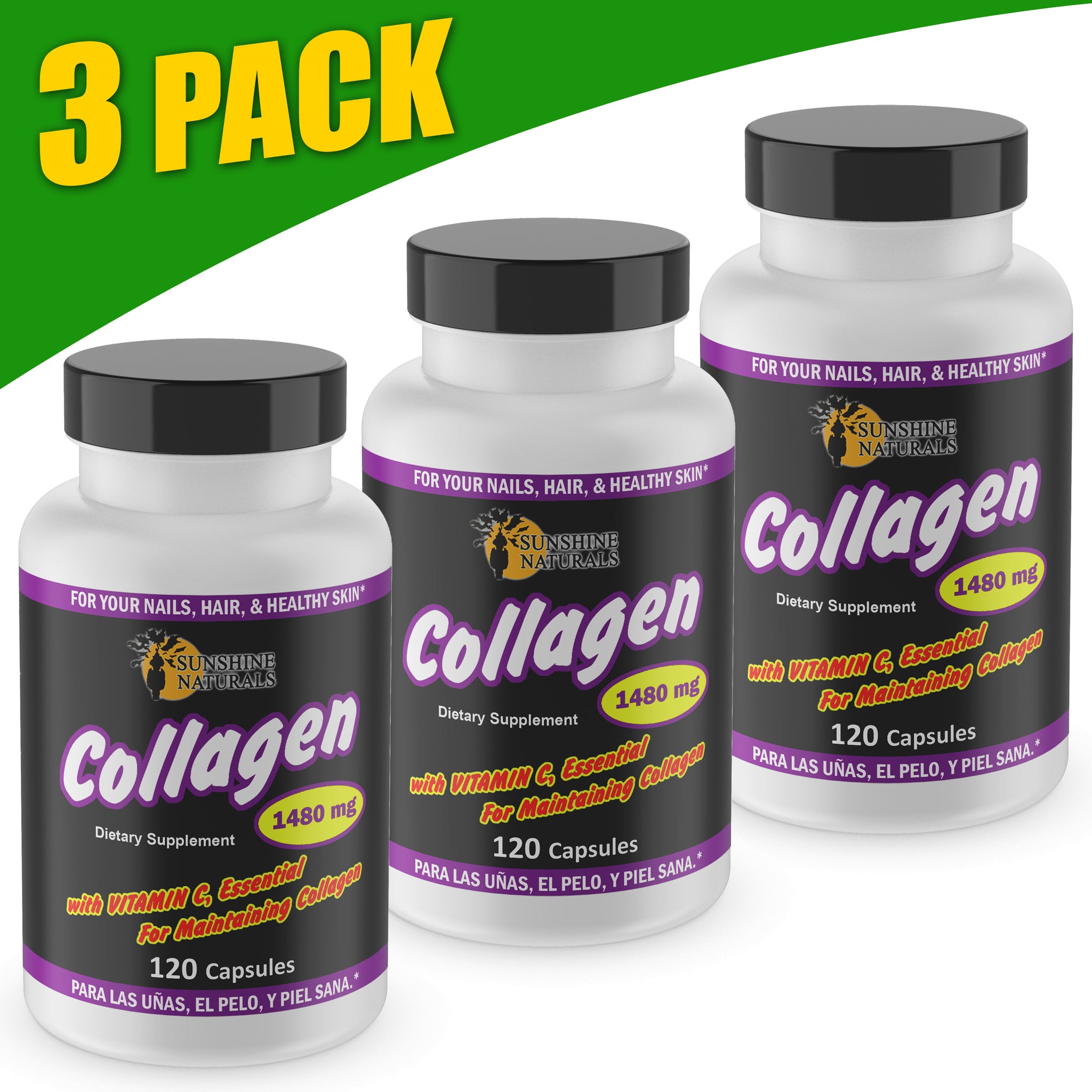 Collagen Plus Vitamin Capsules - Collagen Plus Vitamin C 120 Capsules ...