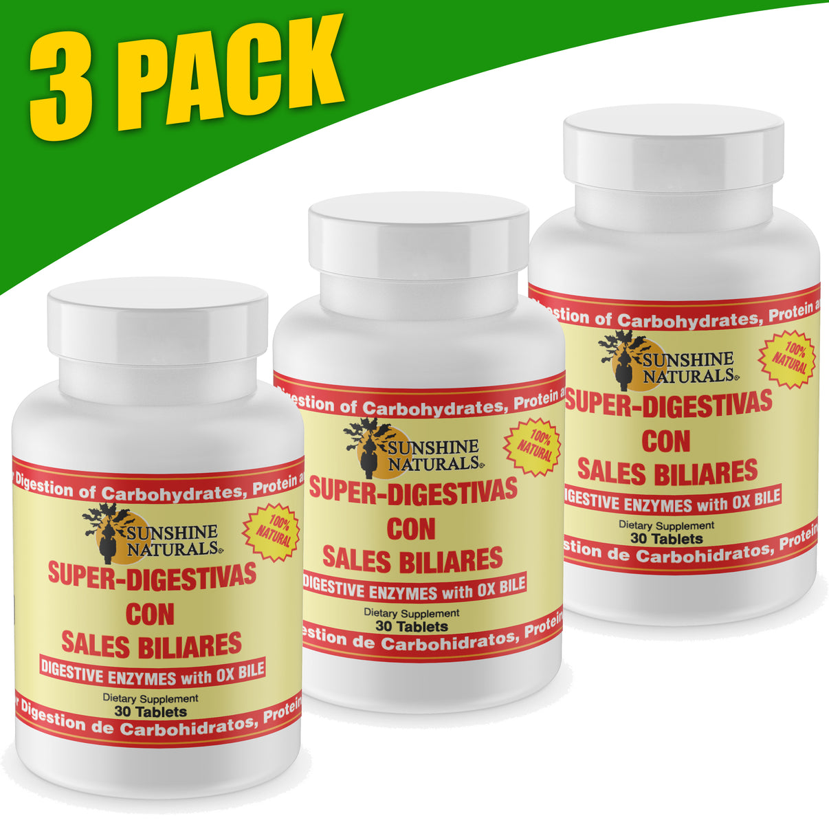 Super Digestives with Ox Bile 30 Tablets | Sunshine Naturals