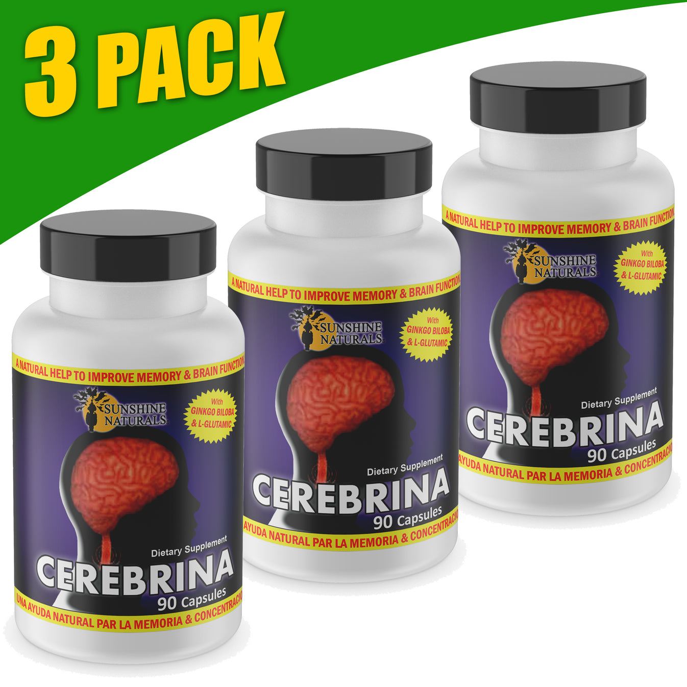 Cerebrina - 90 Capsules - Sunshine Natural – Sunshine Naturals