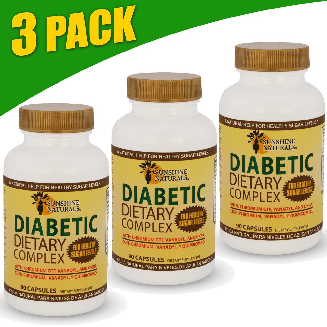 Diabetic Complex 90 Capsules - Sunshine Naturals
