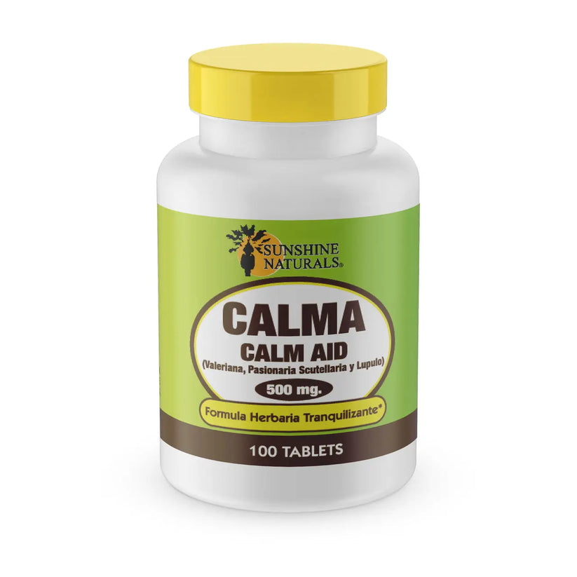Calm Aid - 500mg 100 Tablets - Sunshine Naturals