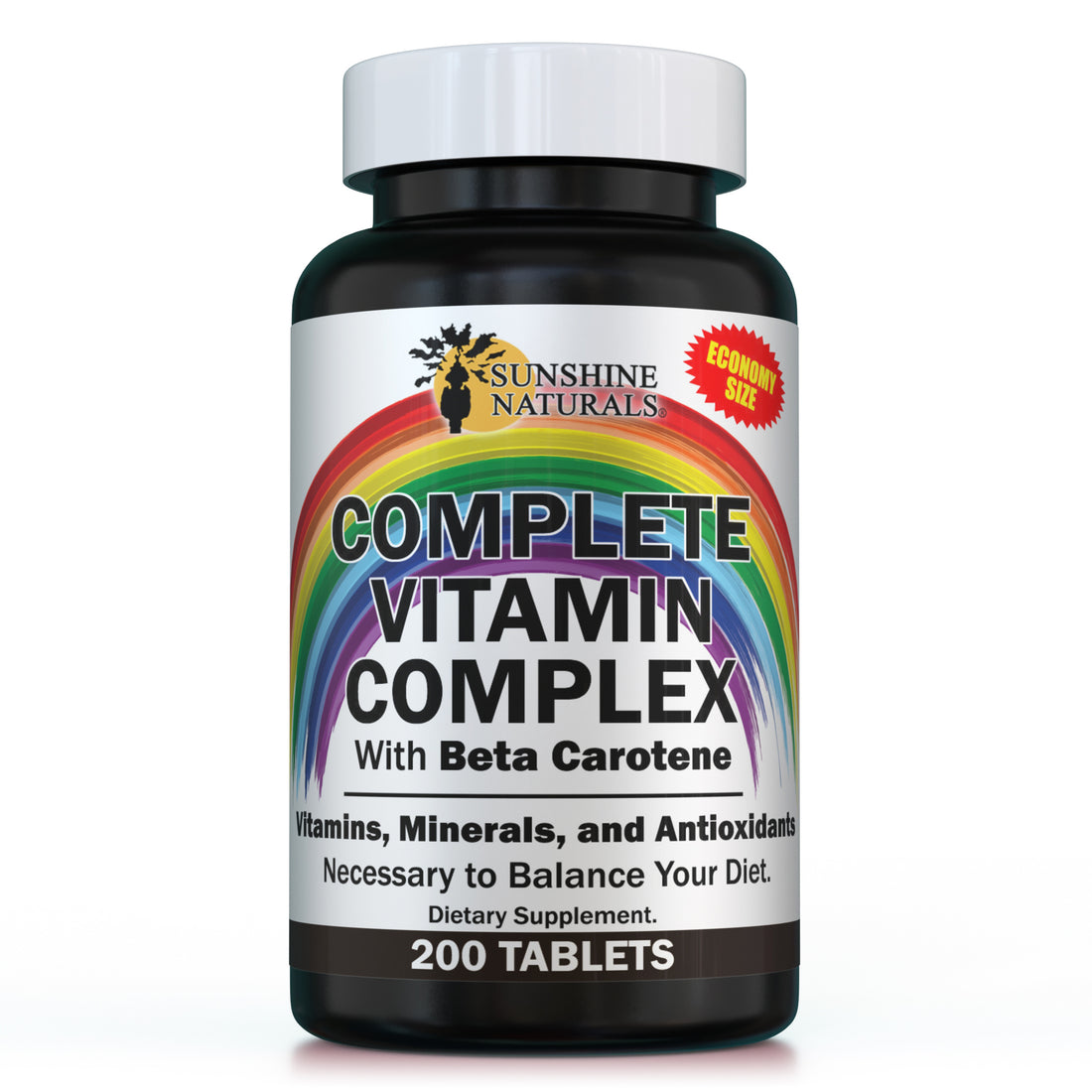 Complete Vitamin Complex 200 Tablets - Sunshine Naturals