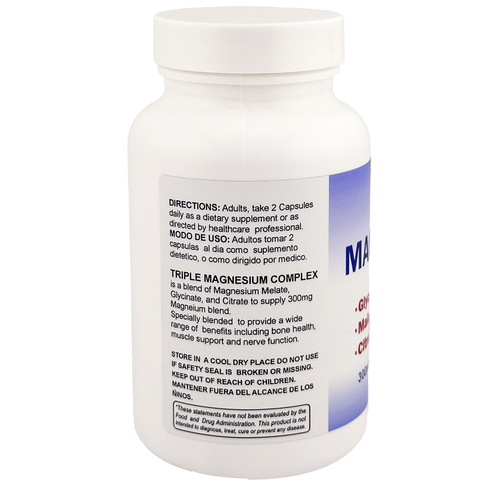 Triple Magnesium Complex - Magnesium Glycinate, Malate and Citrate ...