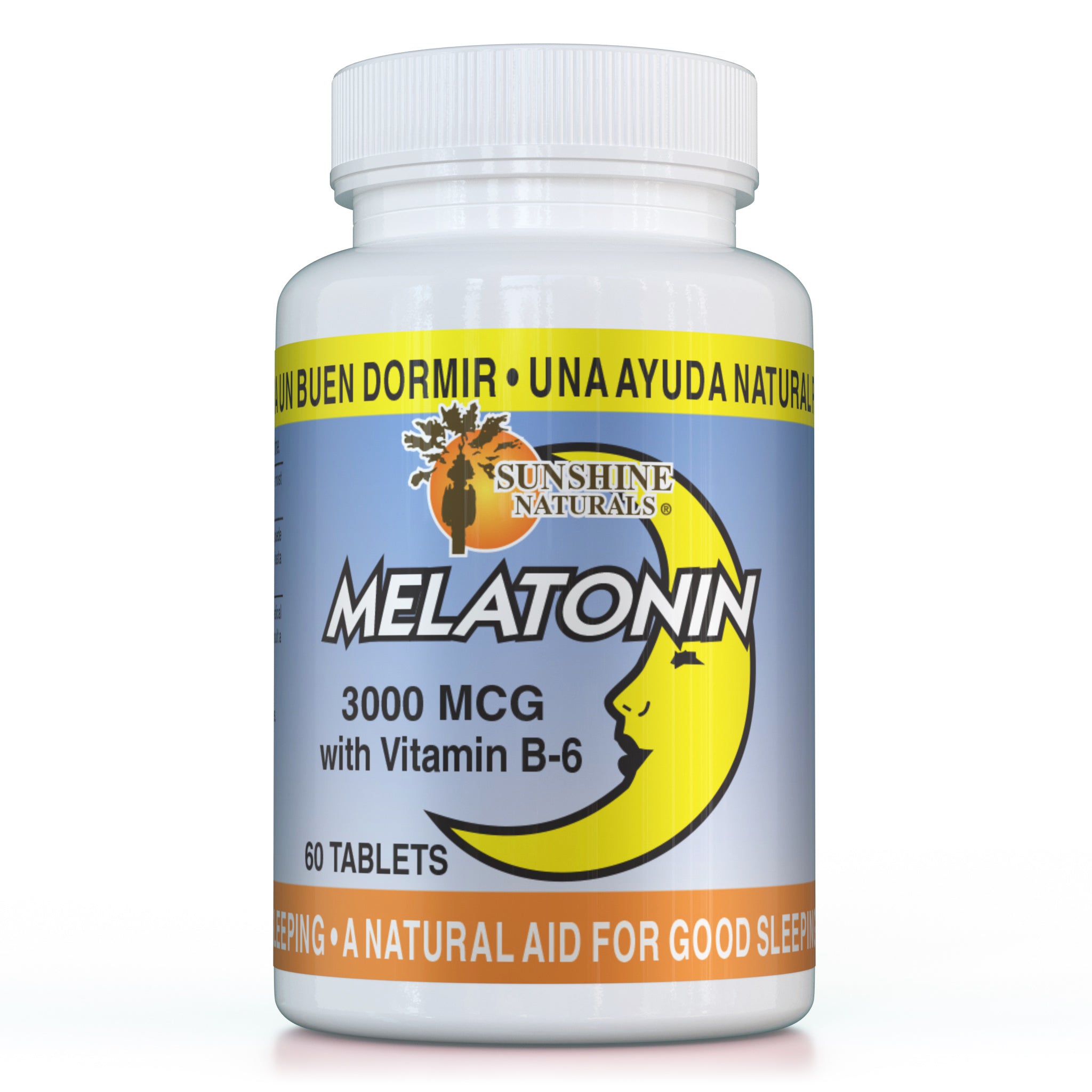 Melatonin - 3000mcg - 60 Tablets - Sunshine Naturals