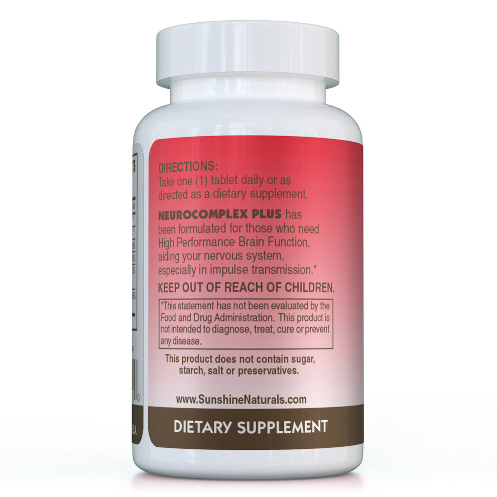 Neuro - complex PLUS - 100 Tablets - Sunshine Naturals