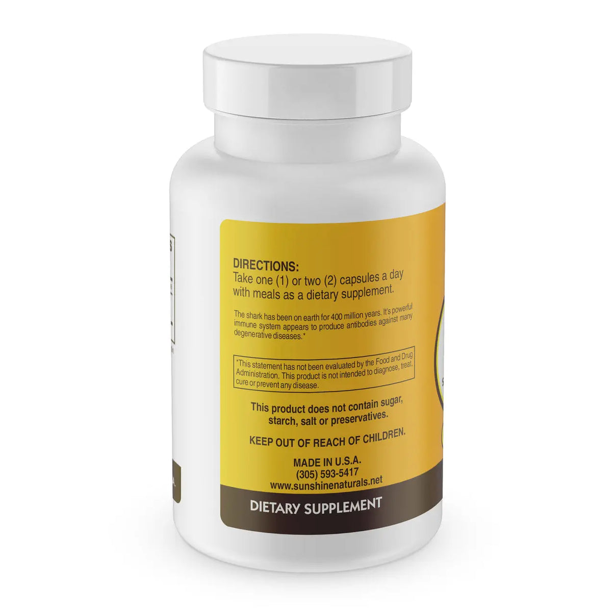 Shark Cartilage - 750mg - 100 Capsules - Sunshine Naturals