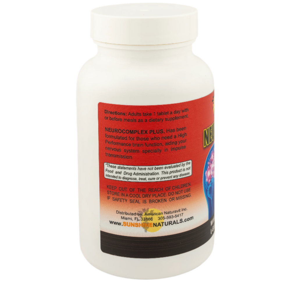 Neuro - complex PLUS - 100 Tablets - Sunshine Naturals