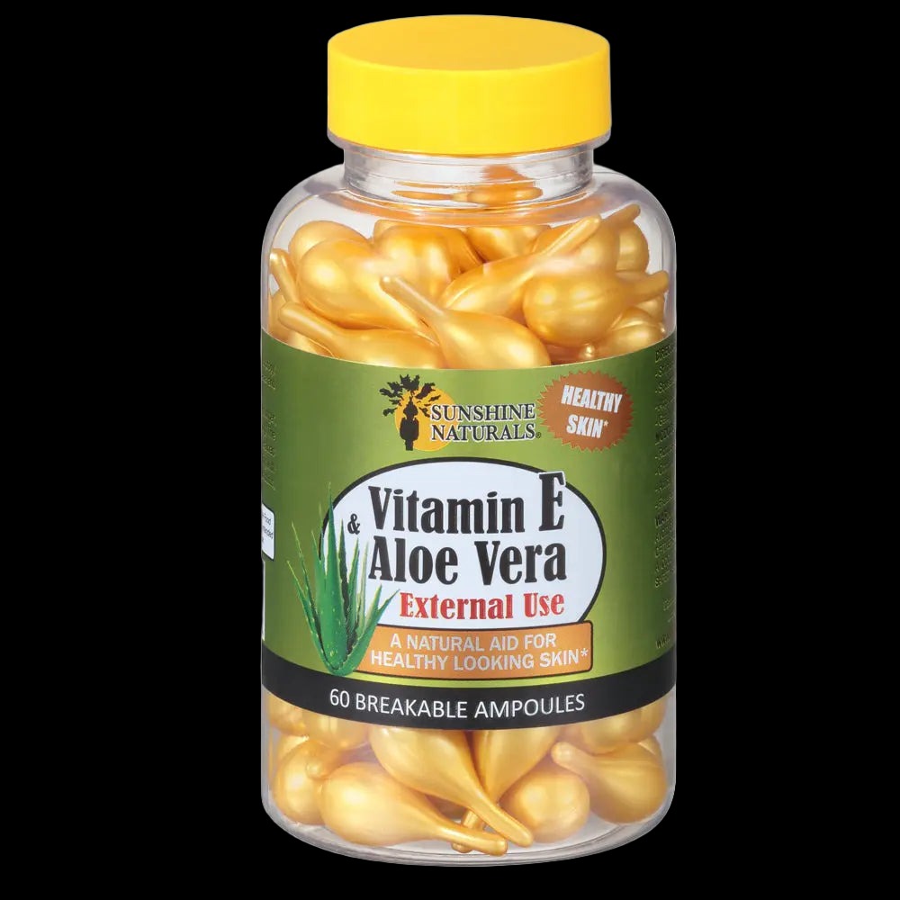 Natural Aloe Vera Breakable Ampoules - Aloe Vera and Vitamin E Capsules ...
