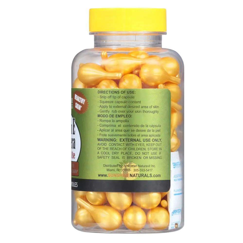 Natural Aloe Vera Breakable Ampoules - Aloe Vera and Vitamin E Capsules ...